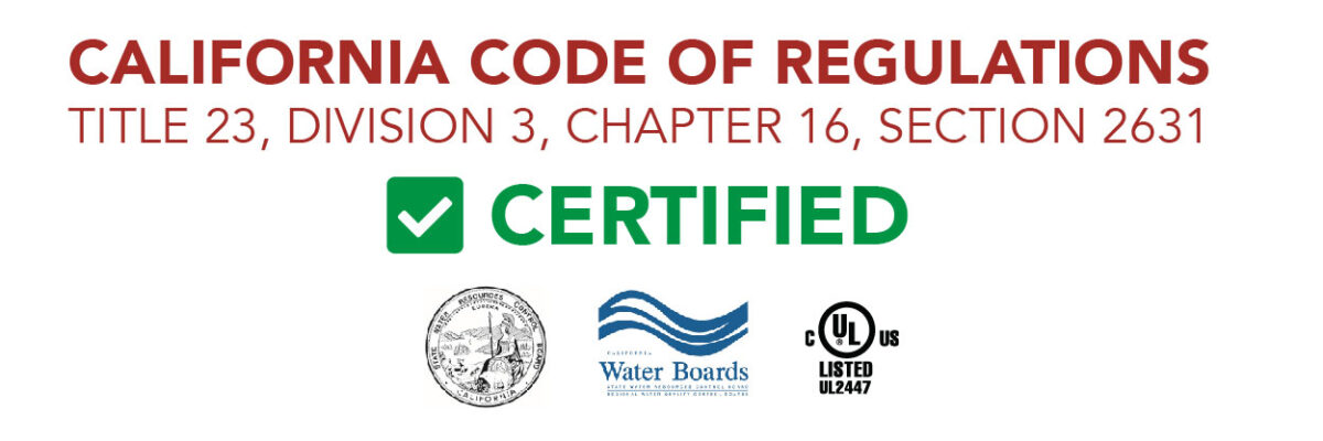 California Code of Regulations Certified – PCI Sumps